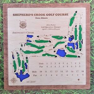 Custom Golf Course Art - Shepherd's Crook - Etsy