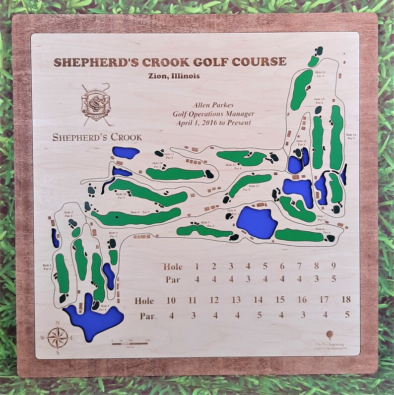 Custom Golf Course Art - Shepherd's Crook - Etsy