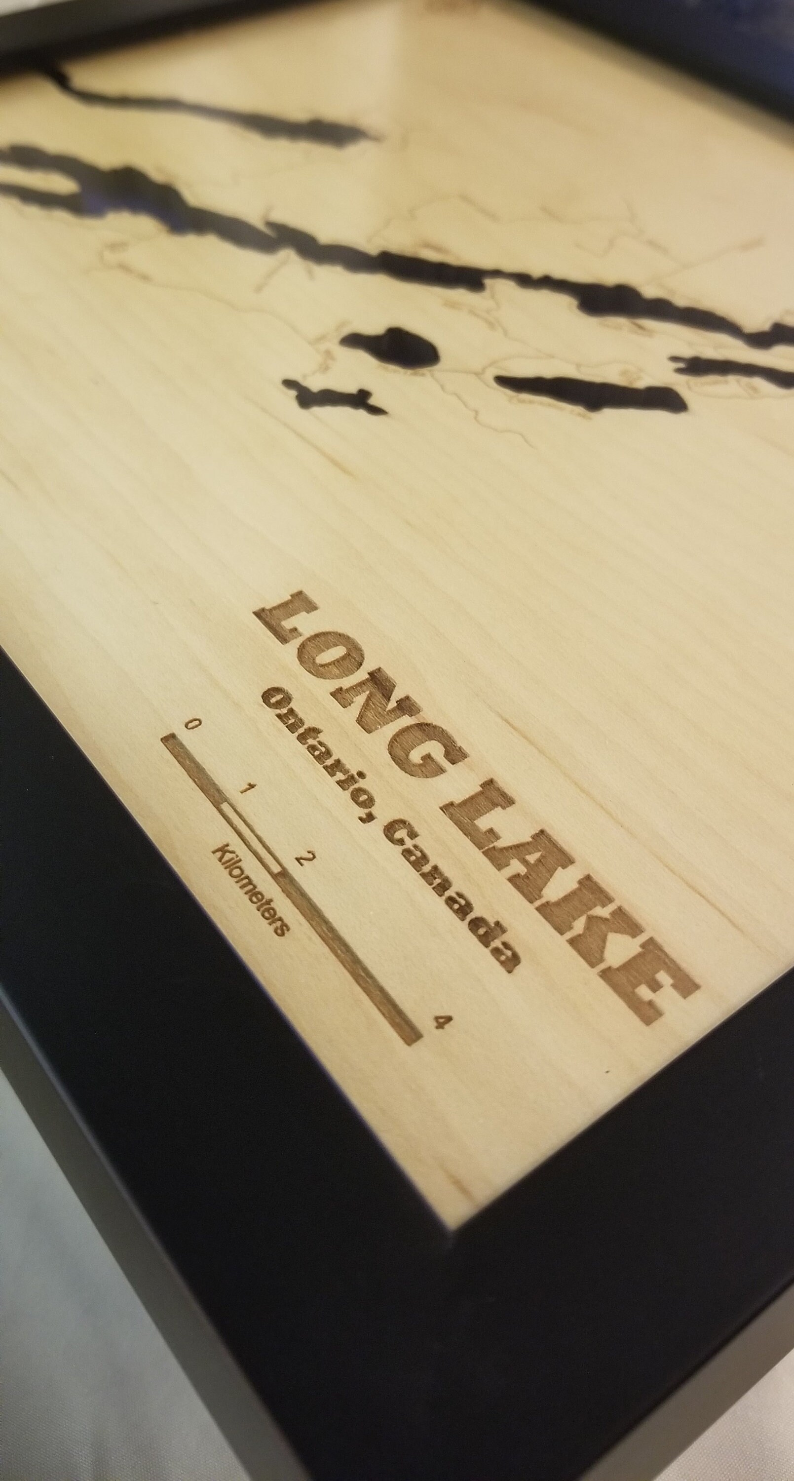 Custom Laser-engraved Lake Art for Long Lake Canada - Etsy