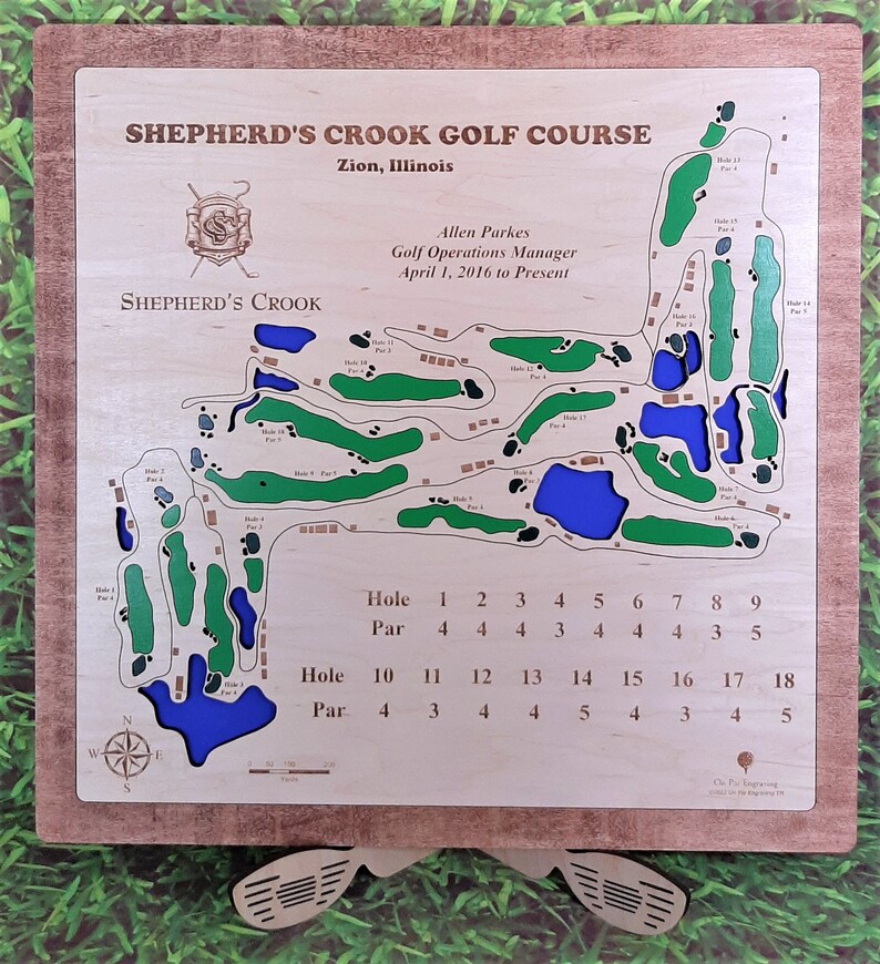 Custom Golf Course Art - Shepherd's Crook - Etsy