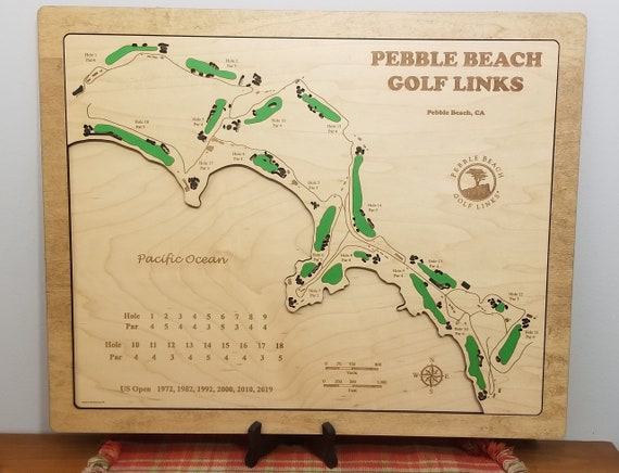 Custom Golf Course Art Pebble Beach | Etsy