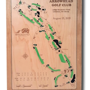 Custom Golf Course Art - Arrowhead Golf Course - Etsy