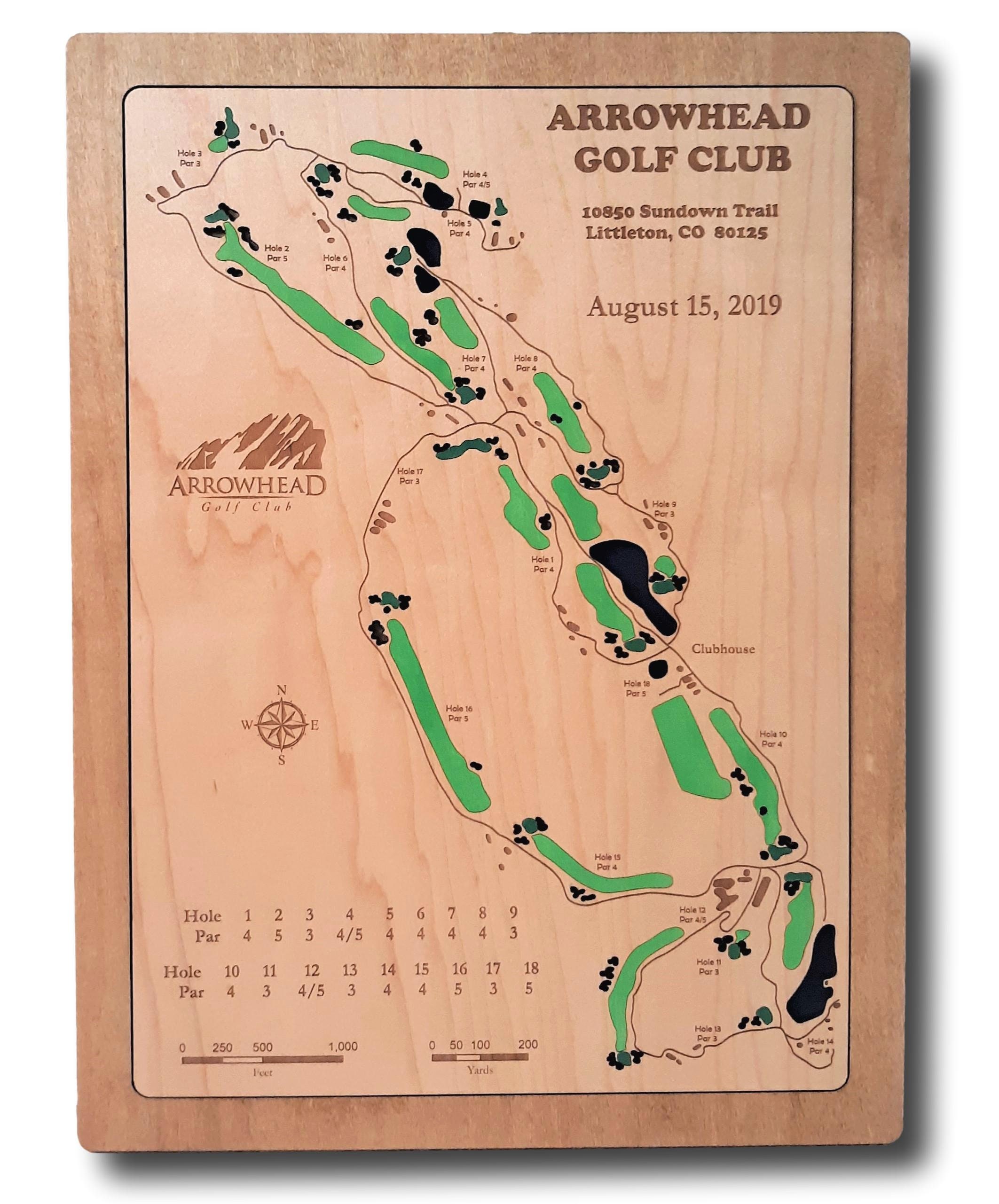 Custom Golf Course Art Arrowhead Golf Course - Etsy