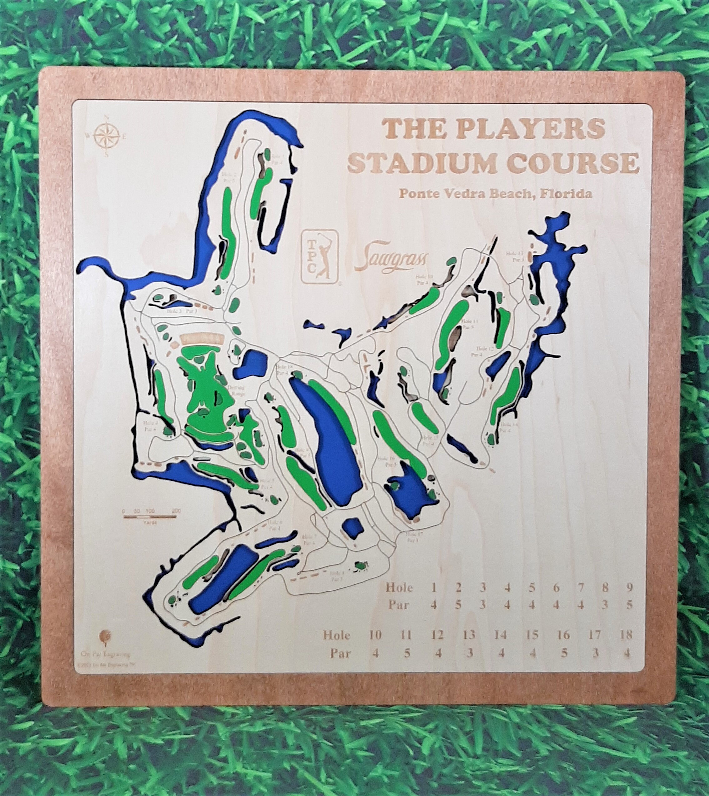 Custom Golf Course Art TPC Stadium Course - Etsy