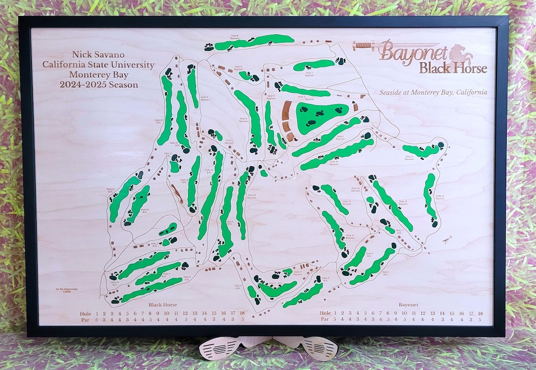 Custom Golf Course Art - Bayonet and Black Horse - Etsy