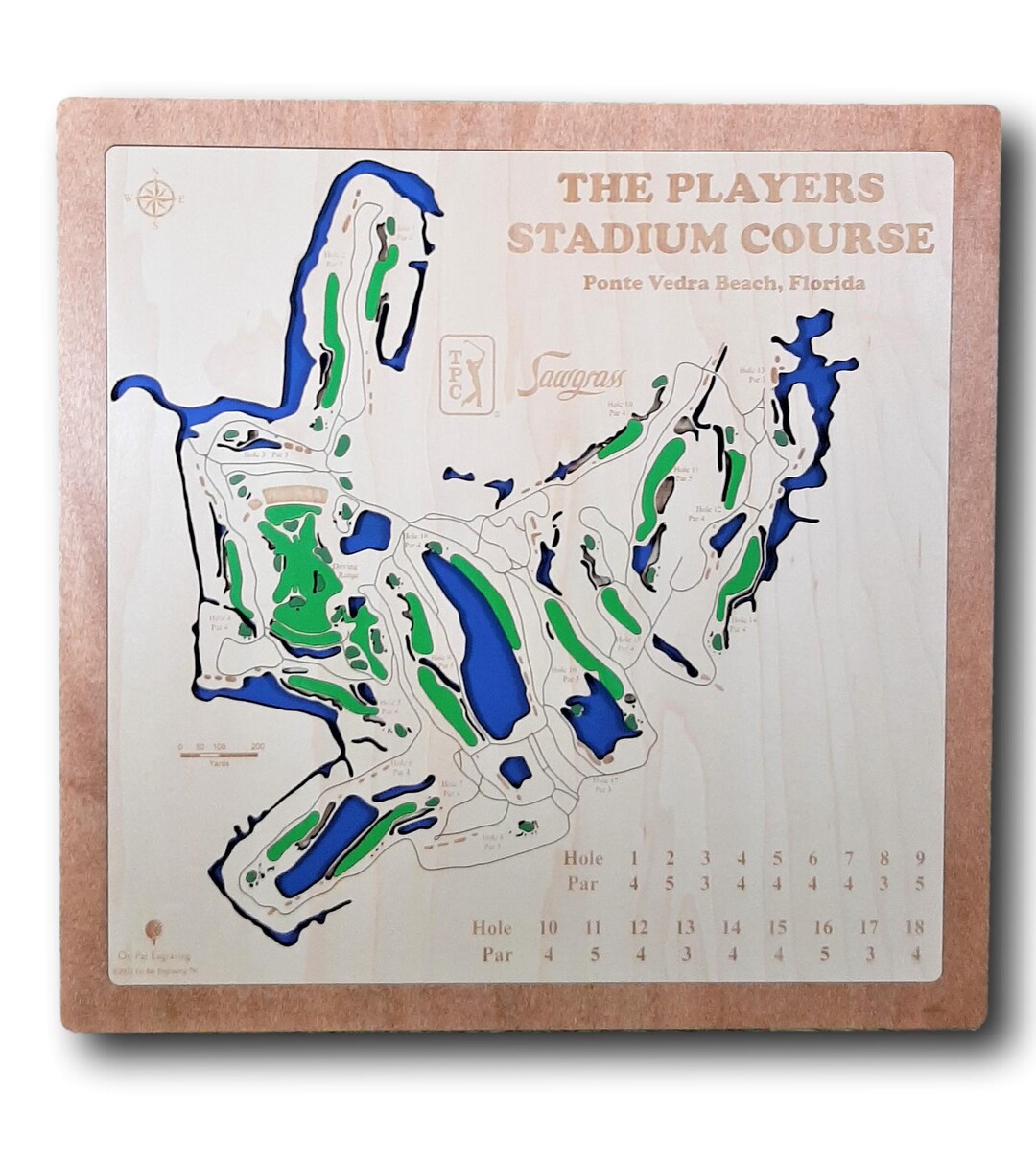 Custom Golf Course Art - TPC Stadium Course - Etsy