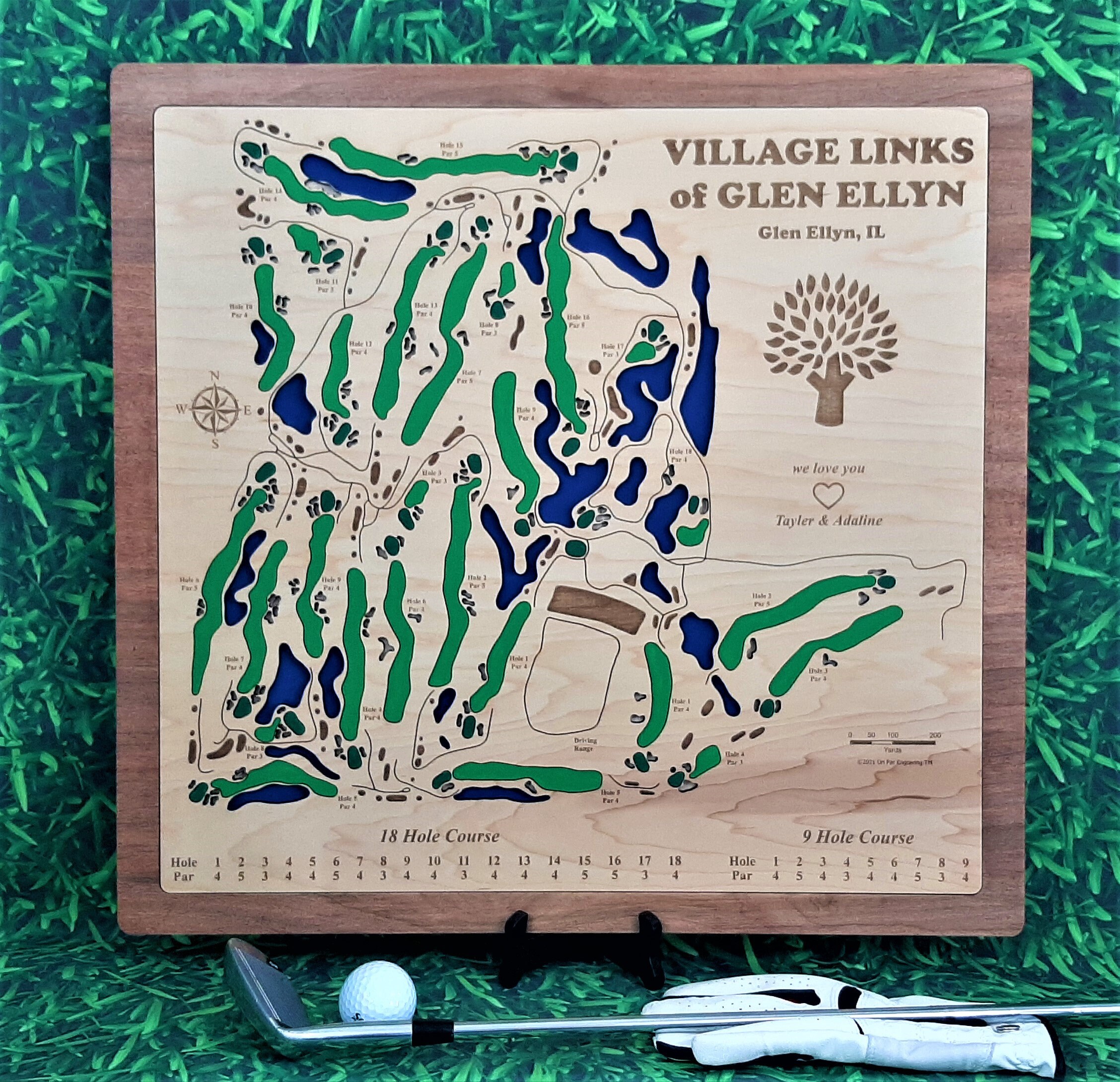 Custom Golf Course Art - Village Links - Etsy