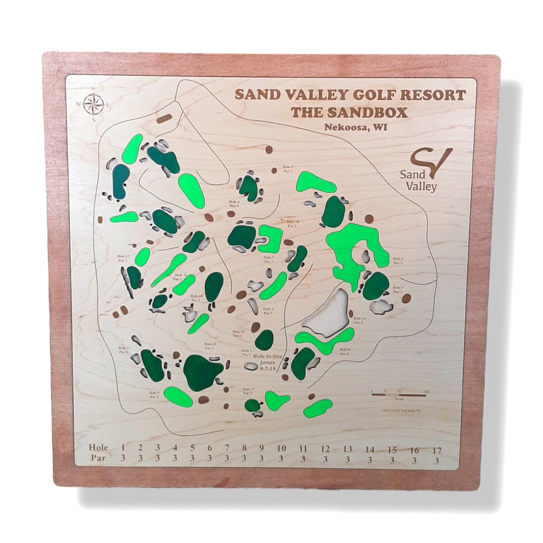 Custom Golf Course Art - Sand Valley - Etsy