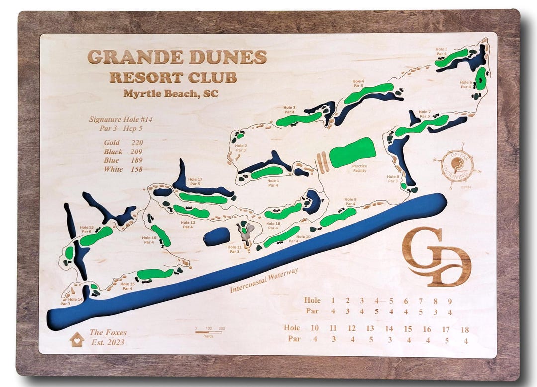 Custom Golf Course Art - Grande Dunes - Etsy