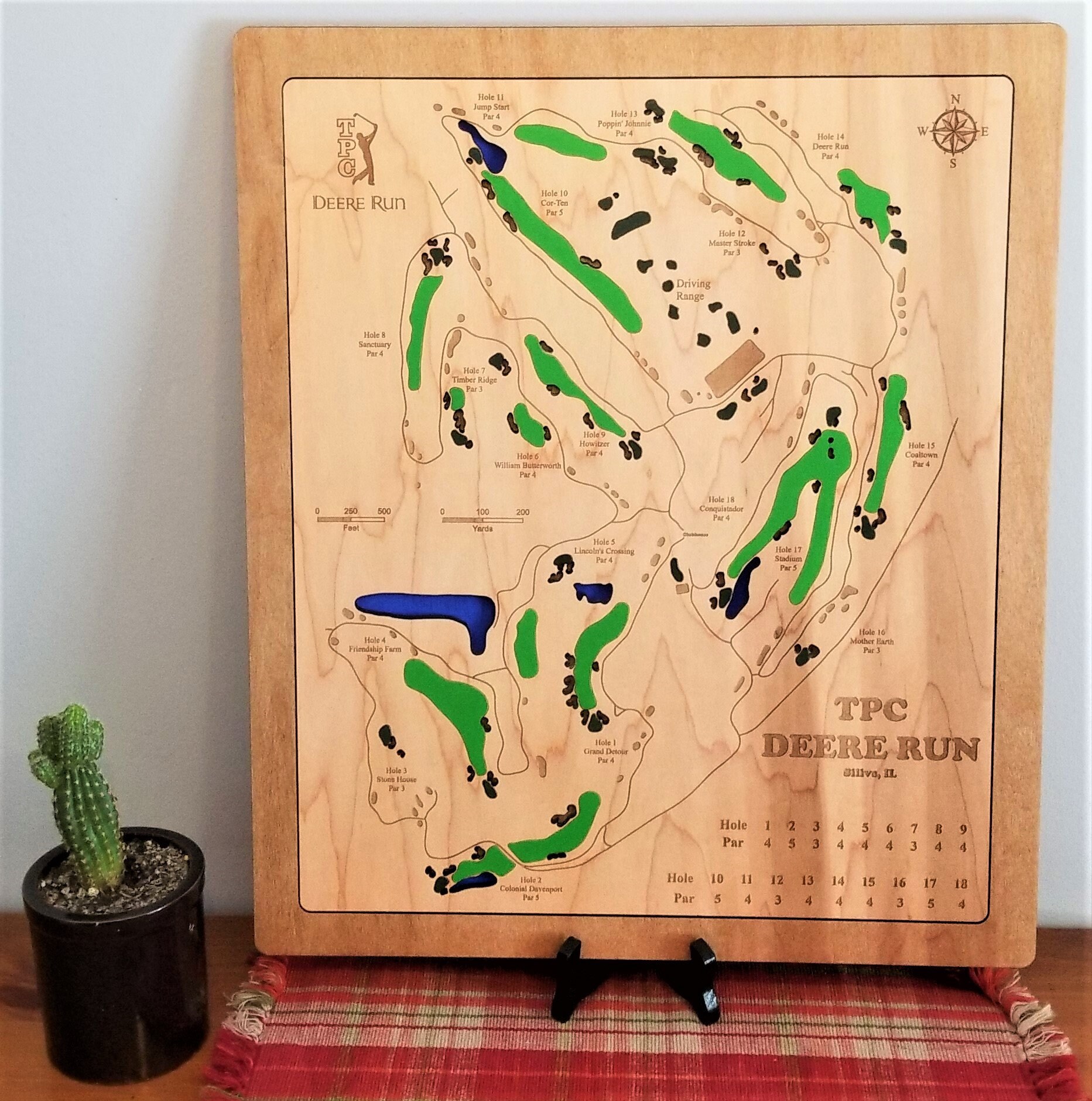 Custom Golf Course Art - TPC Deere Run - Etsy UK