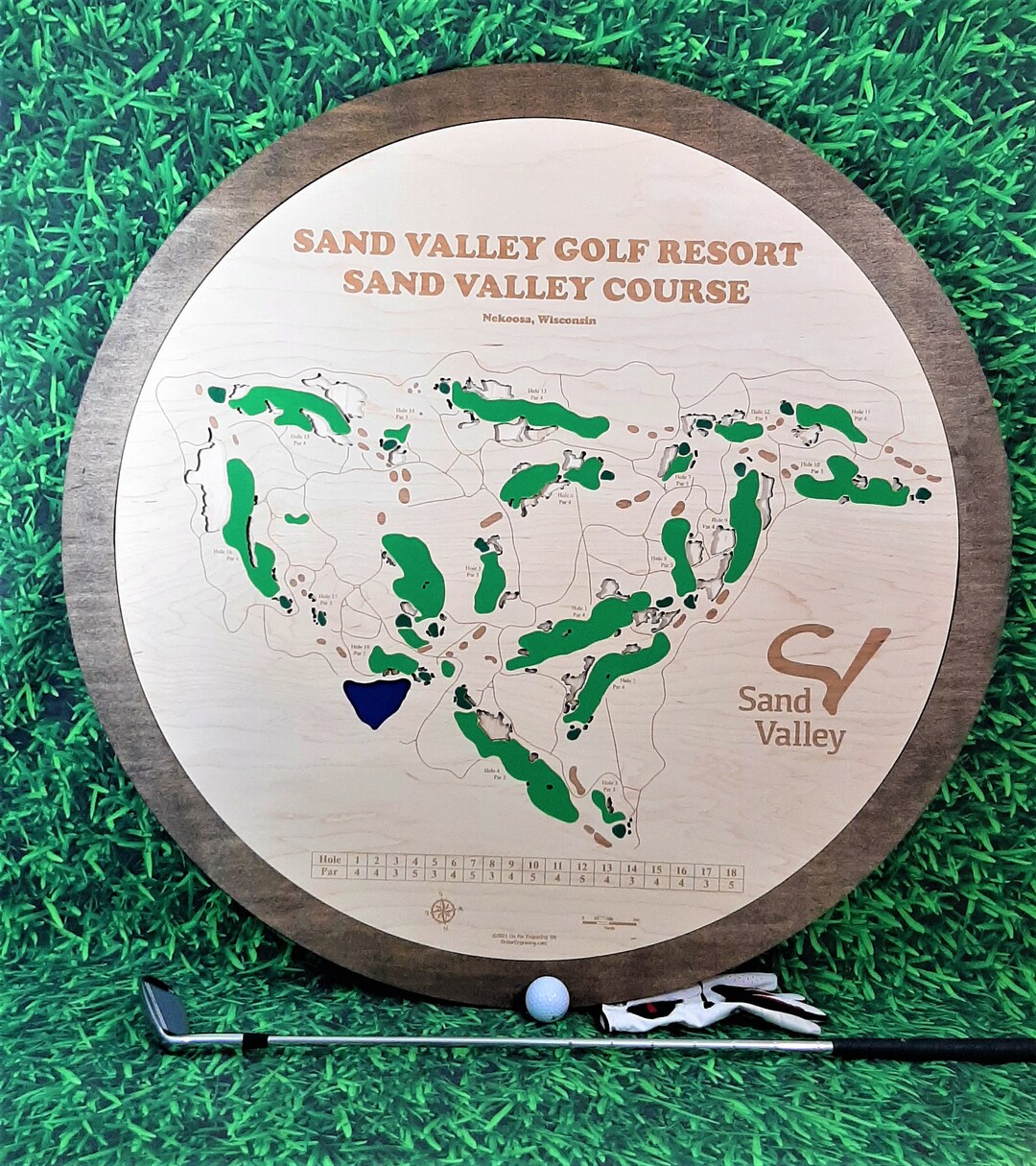 Custom Golf Course Art - Sand Valley 36" Tabletop - Etsy