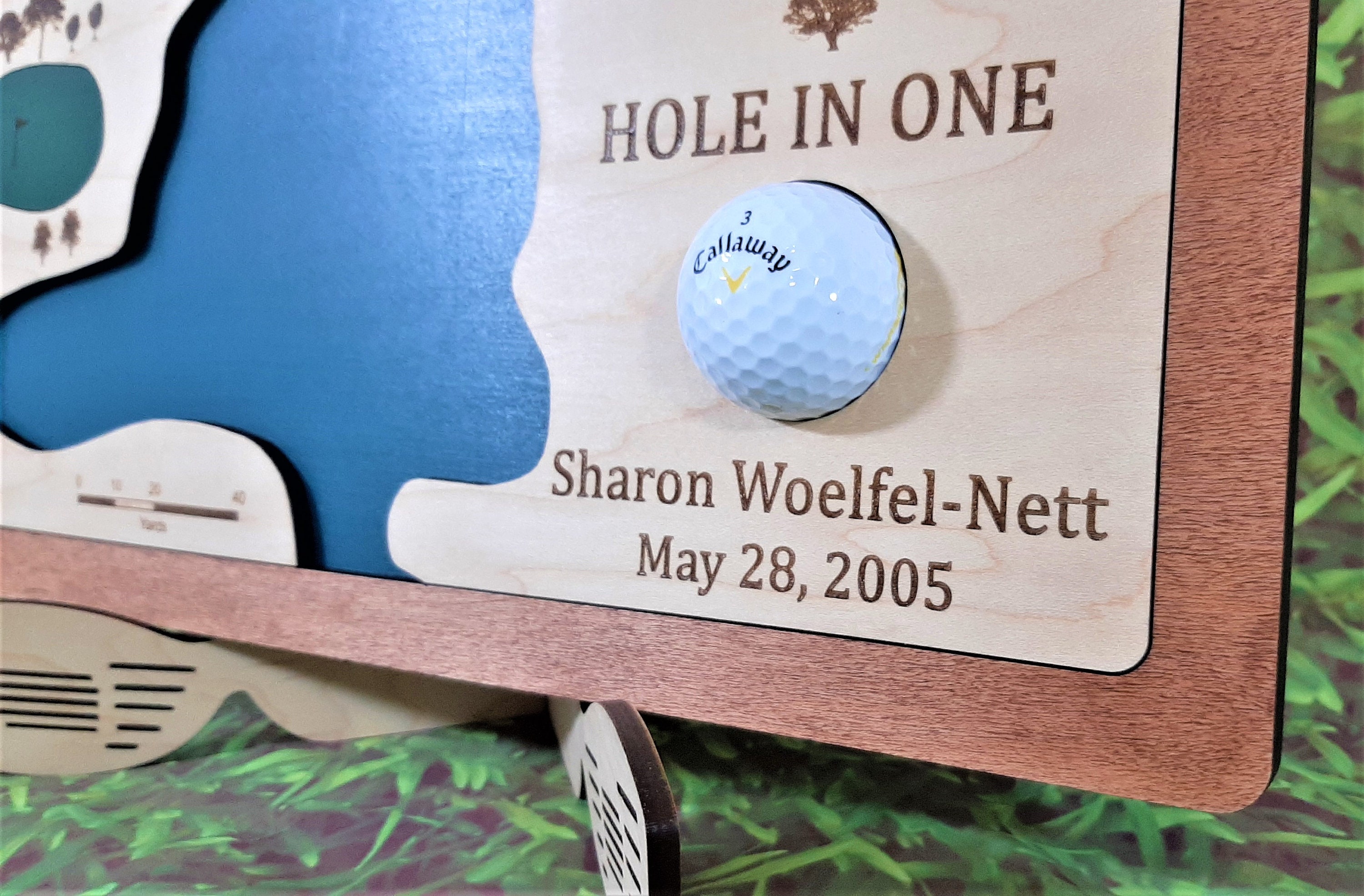 Golf Hole in One Custom, Personalized Golf Hole-in-one Artwork hickory ...