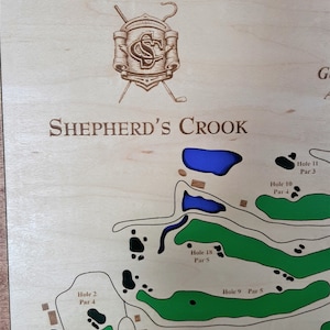 Custom Golf Course Art - Shepherd's Crook - Etsy