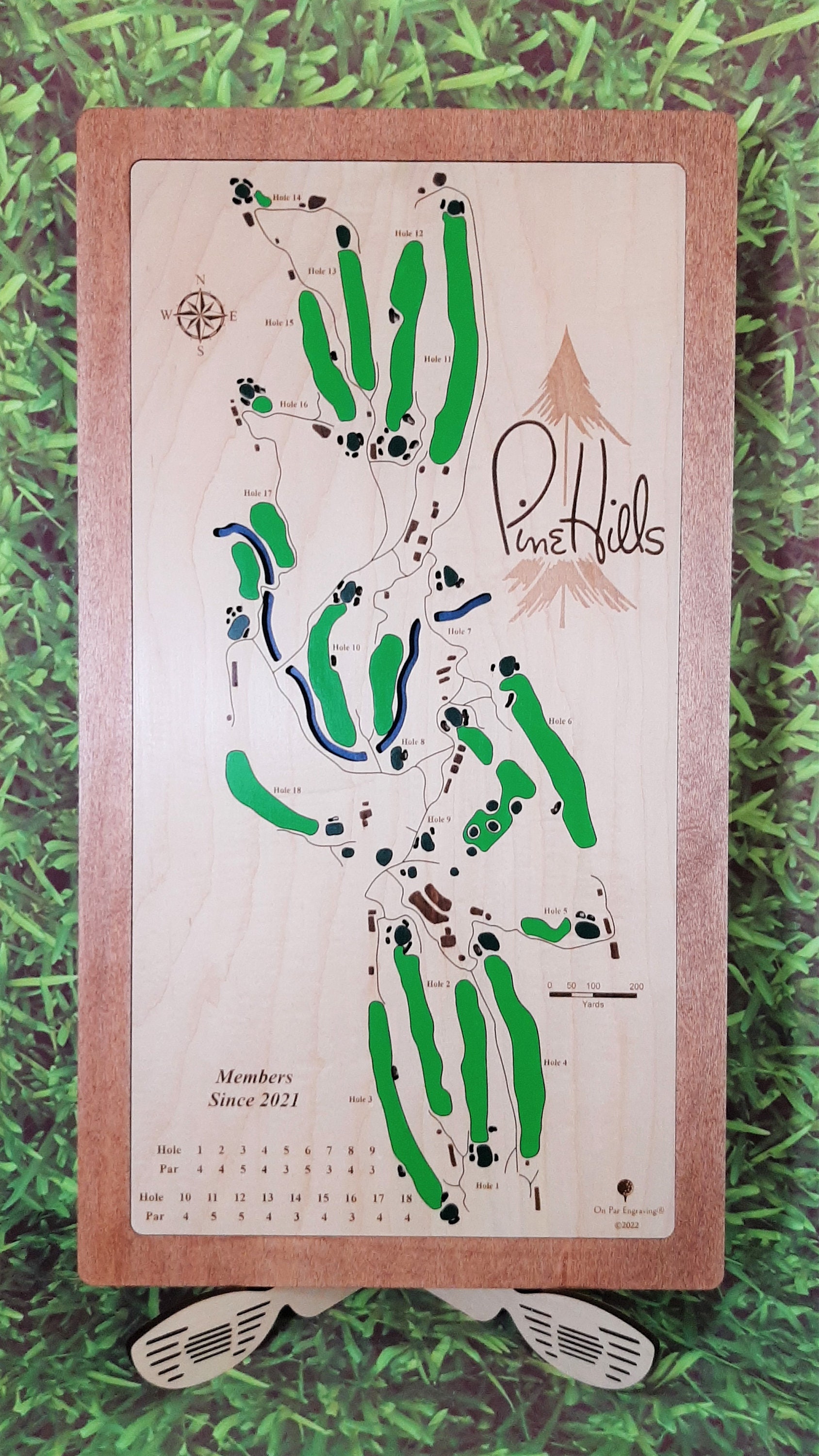 Custom Golf Course Art - Pine Hills - Etsy