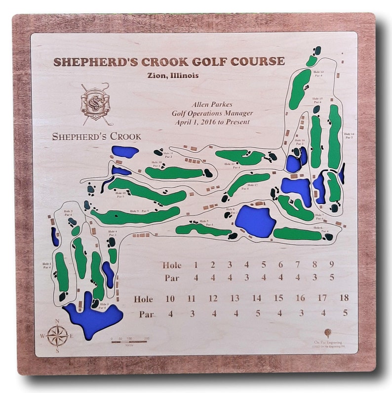 Custom Golf Course Art - Shepherd's Crook - Etsy