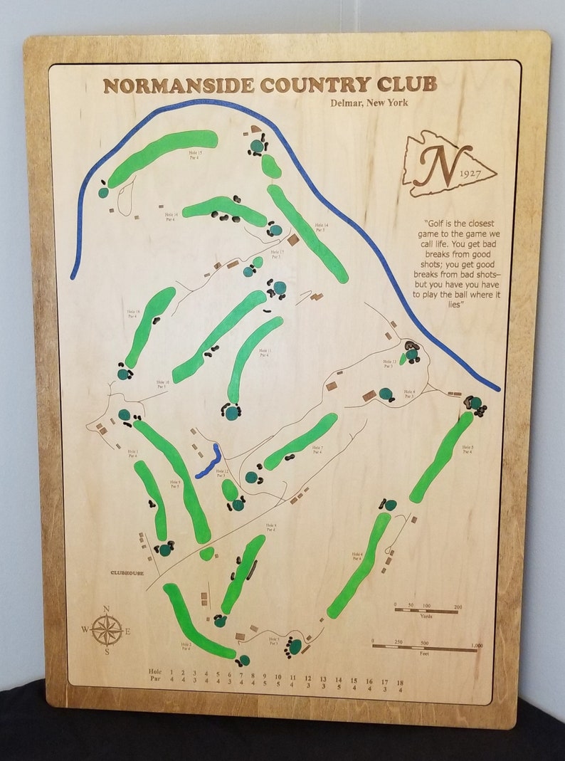 Custom Golf Course Art - Normanside Country Club - Etsy