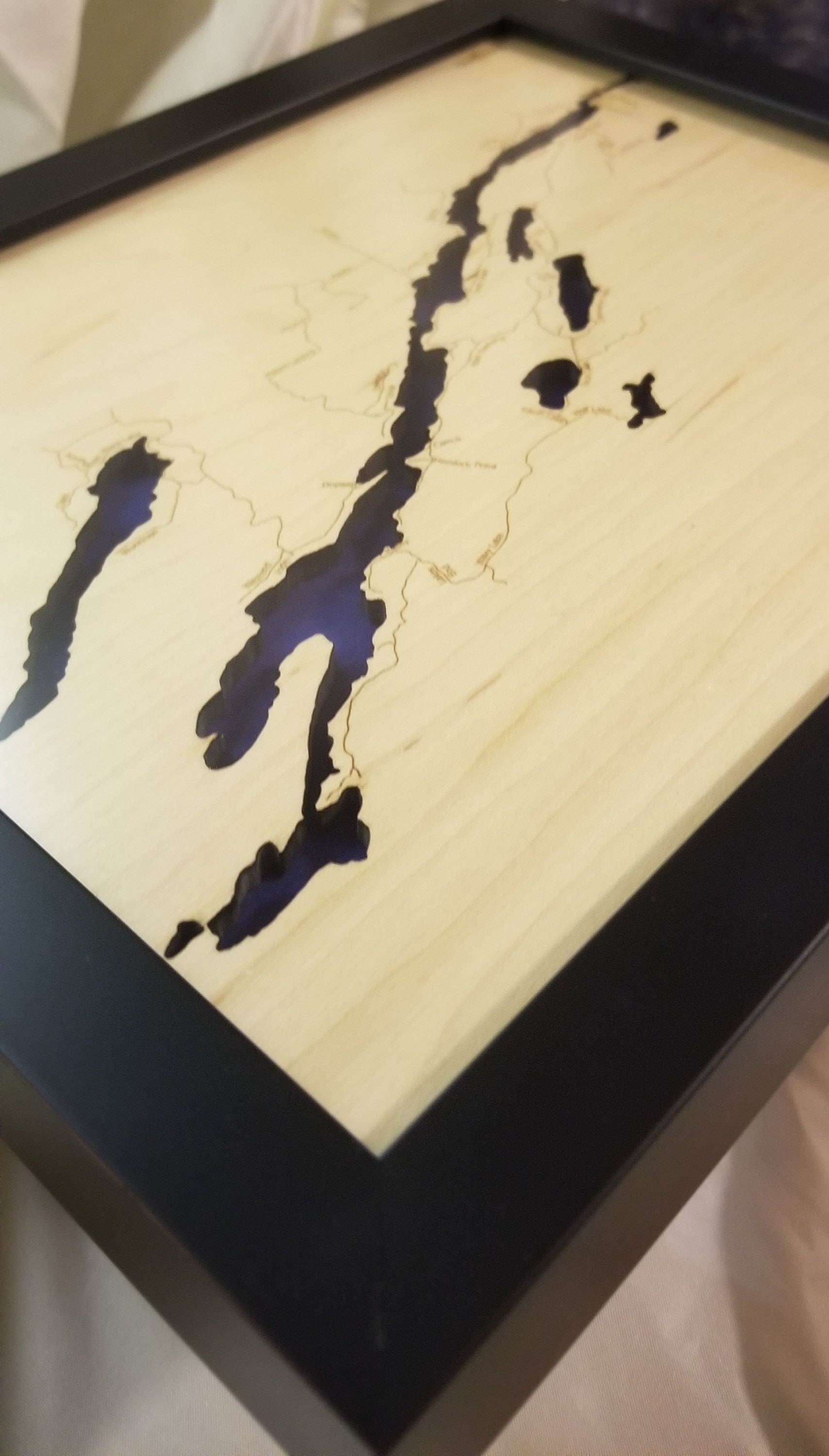 Custom Laser-engraved Lake Art for Long Lake Canada - Etsy