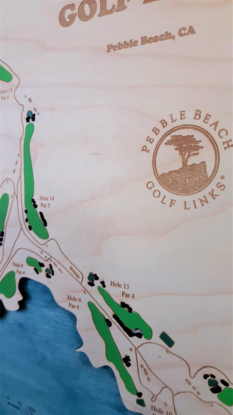 Custom Golf Course Art - Pebble Beach (no Frame Option) - Etsy