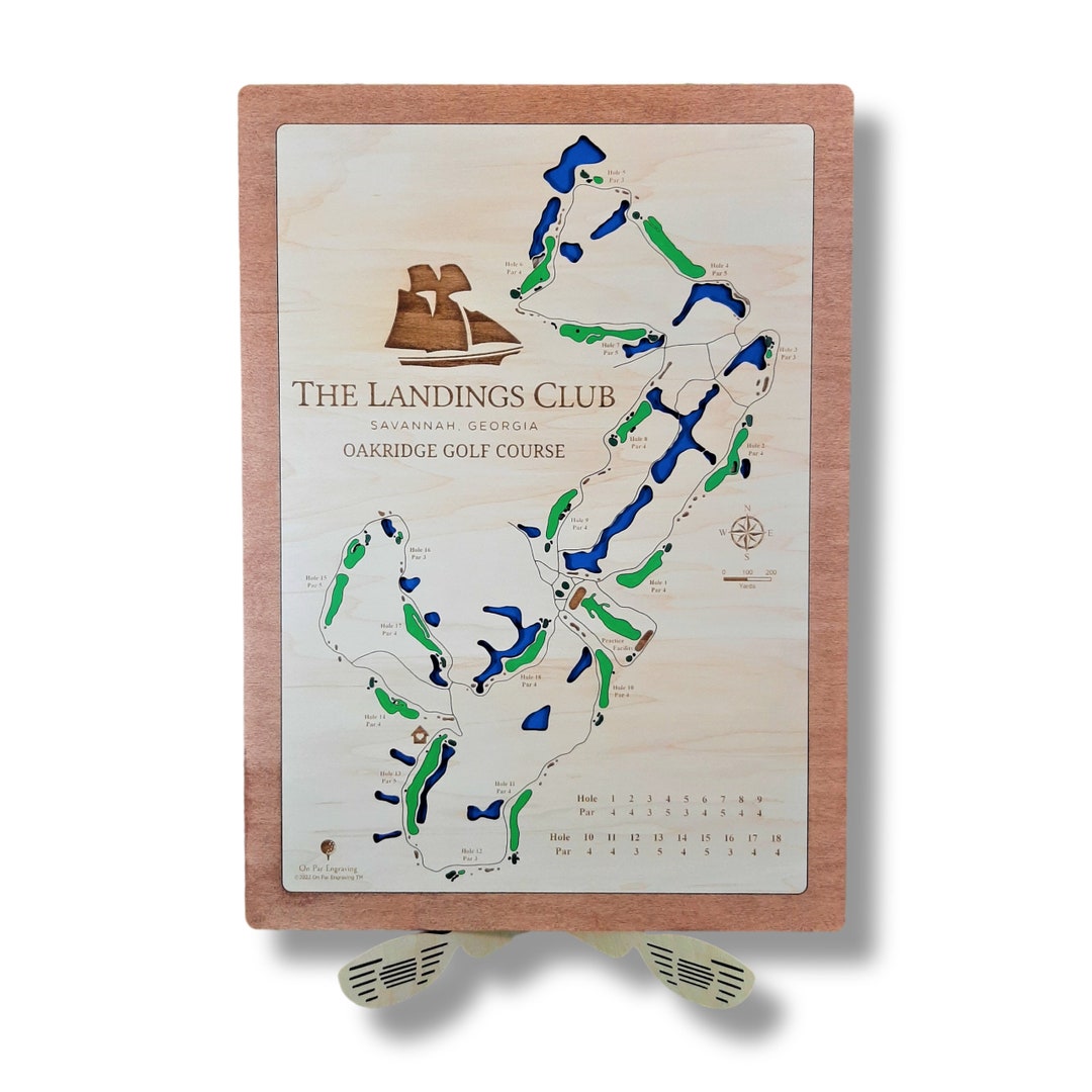 Custom Golf Course Art - Landings Club - Etsy