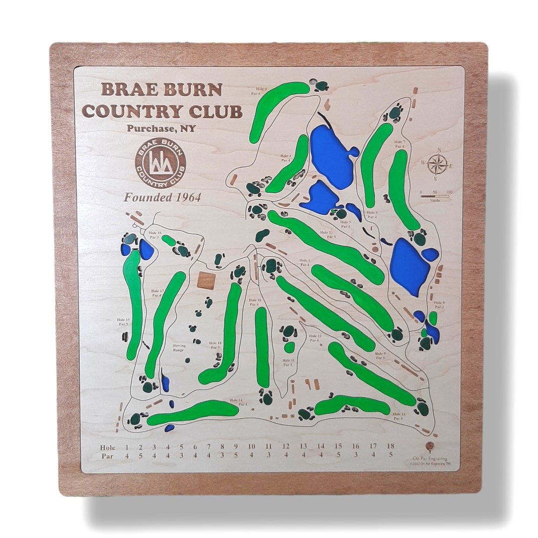 Custom Golf Course Art - Brae Burn - Etsy