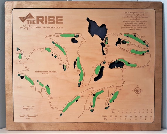 Custom Golf Course Art The Rise Golf Course | Etsy