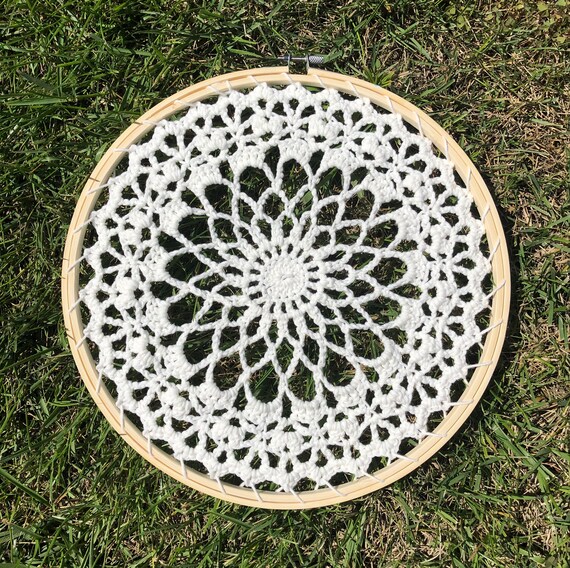 Crochet Mandala Hoop 12 in. | Etsy