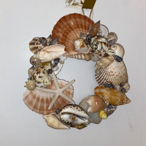 Beautiful 9 Real Seashell Wreath Door Hanger Perfect for Coastal ...