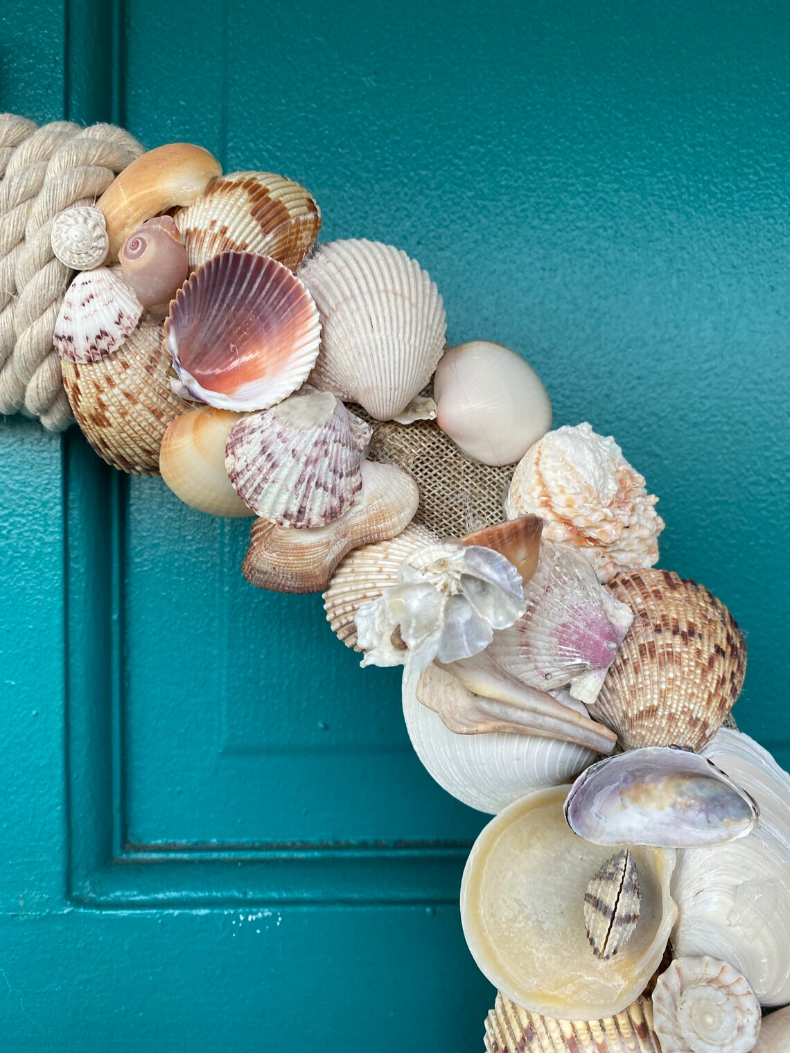Beautiful Large 20 Sea Shell Wreath With a Rope Accent. This - Etsy
