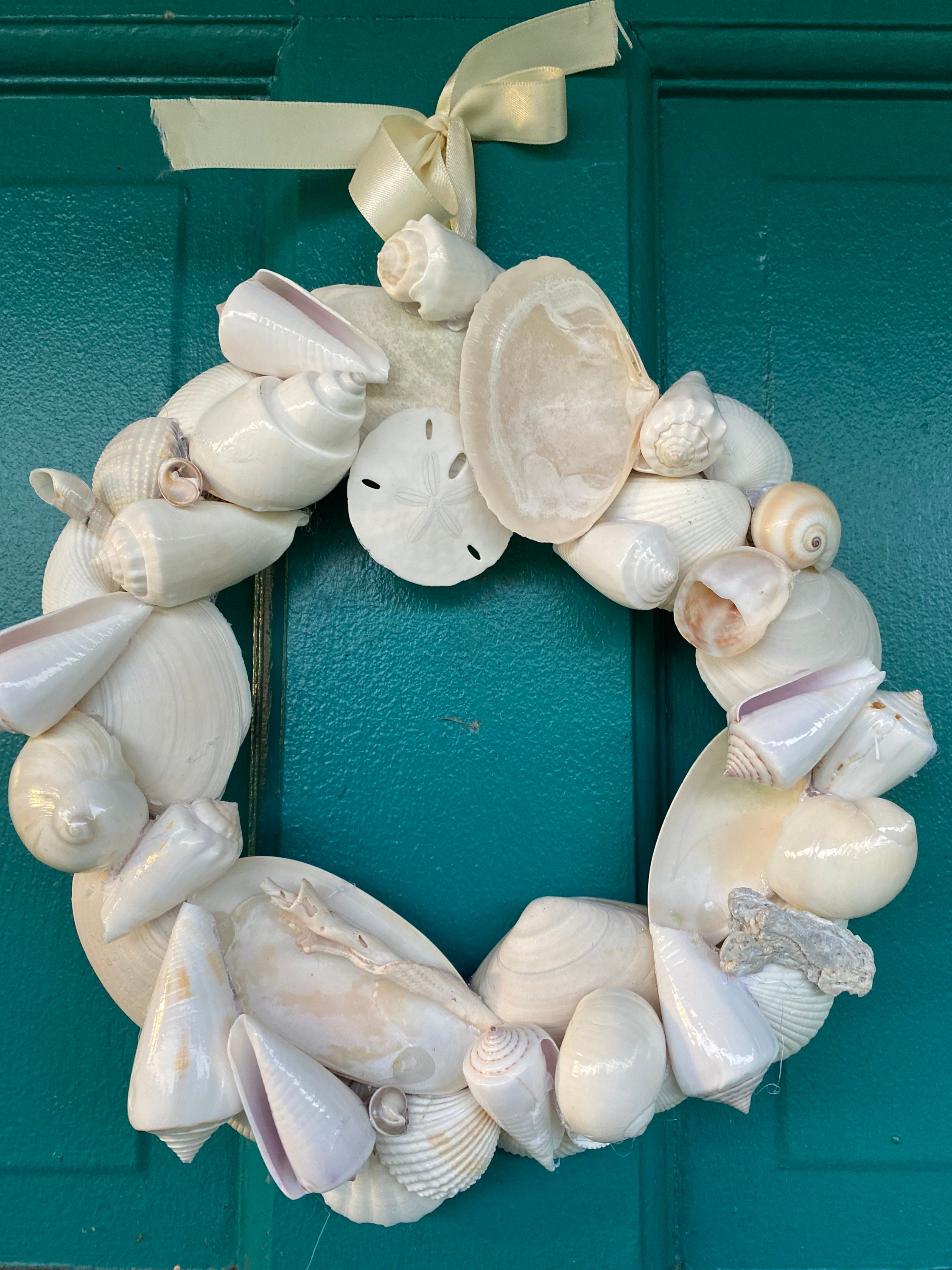 Beautiful 9 Small Wreath Coastal Shell Wreath Door Hanger | Etsy