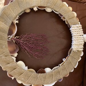 Beautiful Large 20” Sea Shell Wreath With a Rope Accent. This Stunning ...