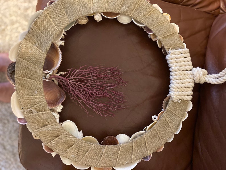 Beautiful Large 20 Sea Shell Wreath With a Rope Accent. This - Etsy