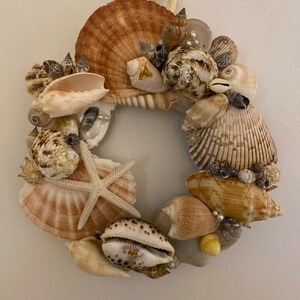 Beautiful 9 Real Seashell Wreath Door Hanger Perfect for Coastal ...
