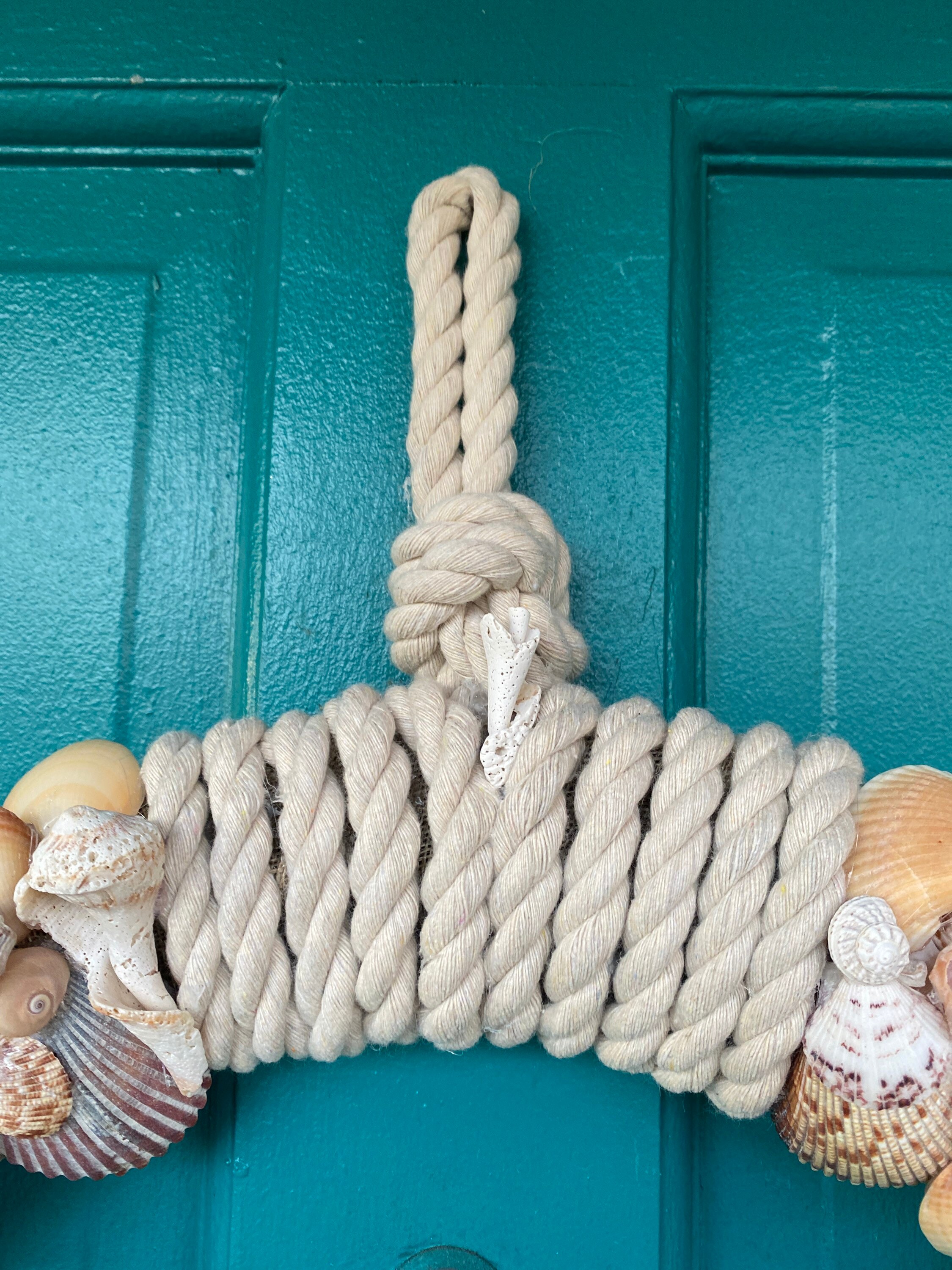 Beautiful Large 20 Sea Shell Wreath With a Rope Accent. This - Etsy