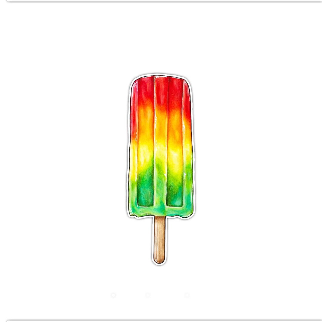 Rainbow Summer Popsicle Decal Colorful Bumper Sticker Cute Car Red ...