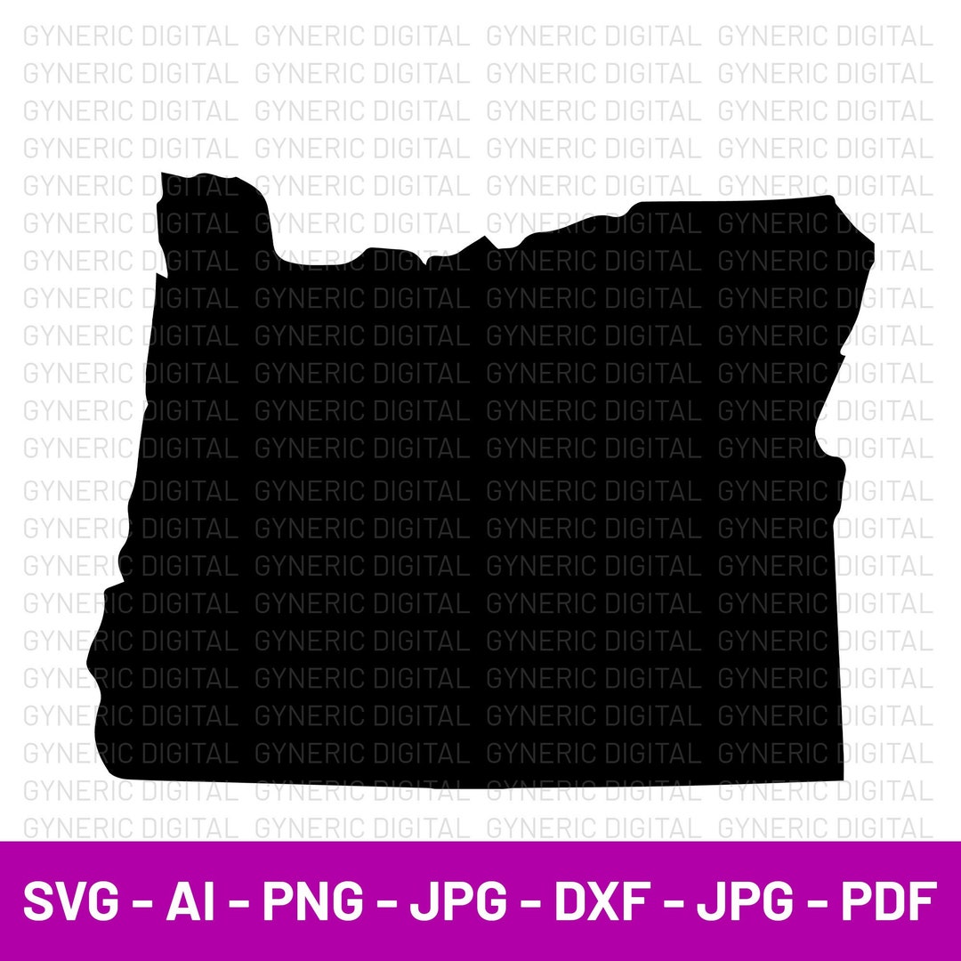 Oregon SVG Oregon Clipart Vector Oregon Clip Art Map Oregon - Etsy Canada