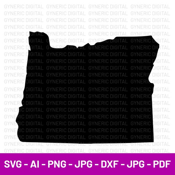 Oregon SVG Oregon Clipart Vector Oregon Clip Art Map Oregon - Etsy