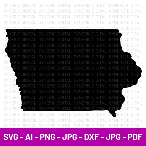Iowa SVG Iowa Clipart Iowa Vector Iowa Clip Art Map Iowa - Etsy
