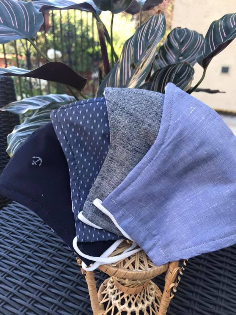 Cloth Face Mask Reusable Washable 4 Layers With Filter Pocket Etsy