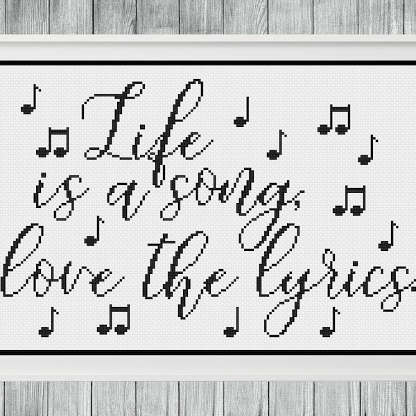 Music Themed Cross Stitch Patterns - Etsy