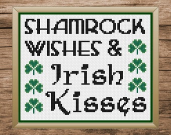 St. Patrick's Day Cross Stitch Pattern, St. Patrick's Day, Irish Cross ...