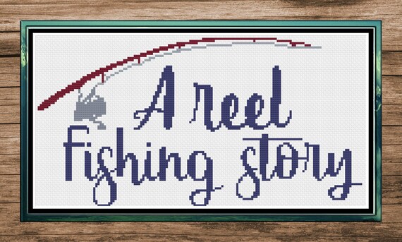 Fishing Cross Stitch Fish Cross Stitch Fishing Cross Stitch | Etsy