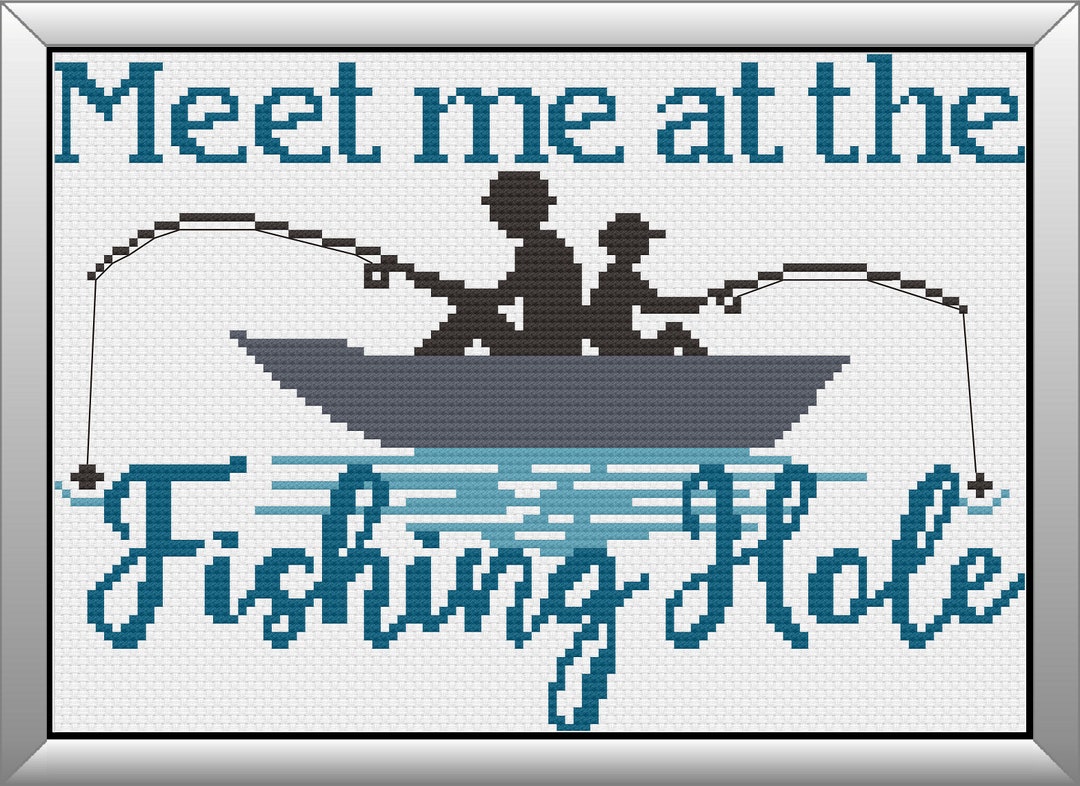 Fishing Cross Stitch Pattern, Cross Stitch Patterns, Counted Cross ...