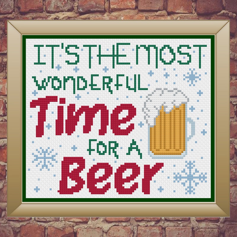 Alcohol Cross Stitch - Etsy