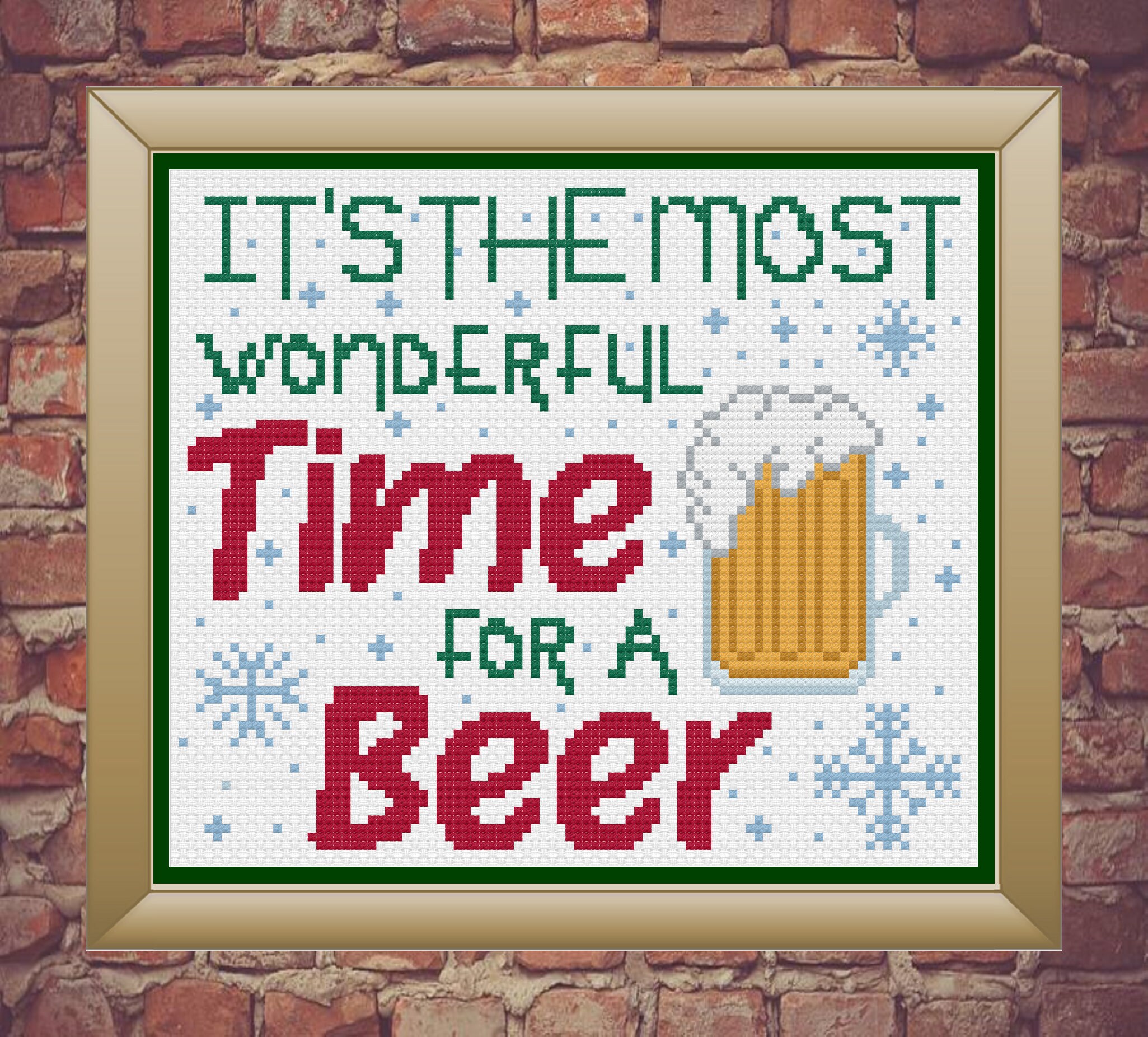 Beer Cross Stitch Beer Cross Stitch Pattern Beer Decor | Etsy