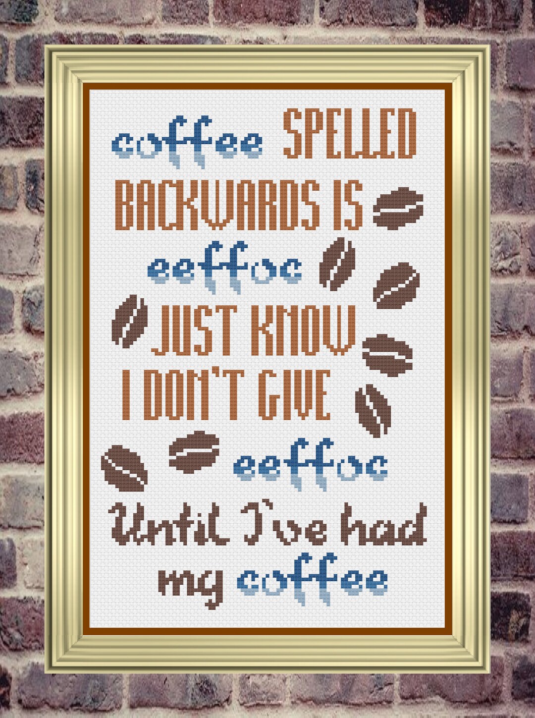 Coffee Cross Stitch, Coffee Cross Stitch Pattern, Coffee Decor, Coffee ...