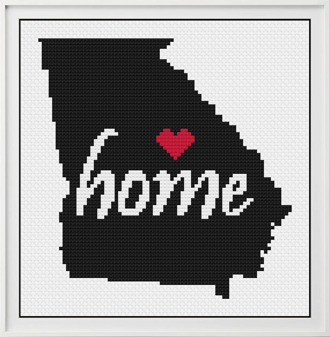 Georgia Cross Stitch, Georgia Cross Stitch Pattern, Georgia Decor ...