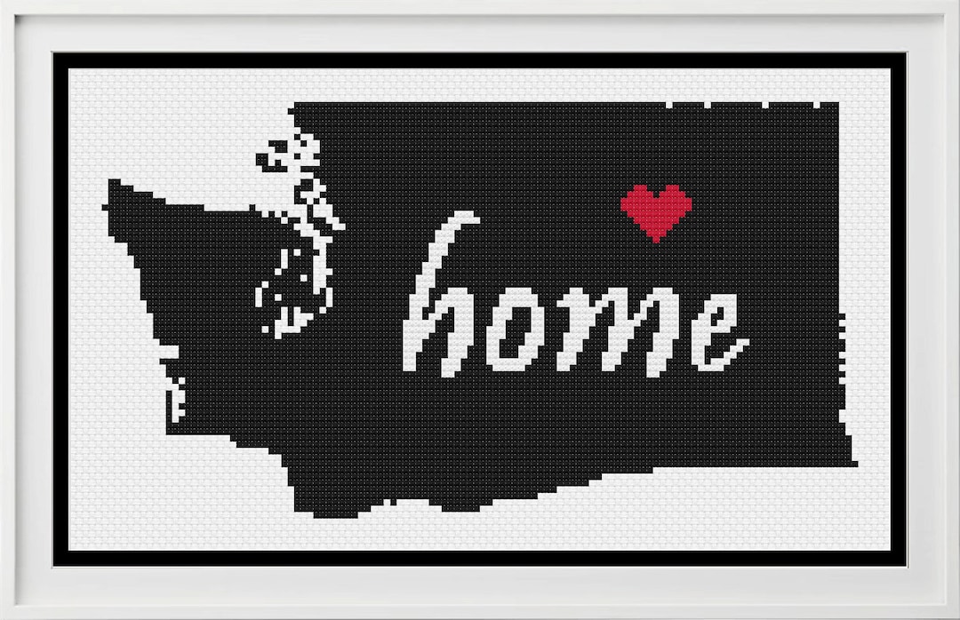 Washington Cross Stitch Pattern, Washington Cross Stitch, Washington ...