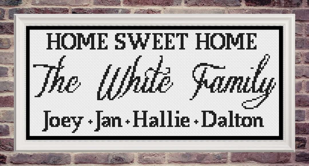 Family Cross Stitch, Family Cross Stitch Pattern, Customizable Cross ...
