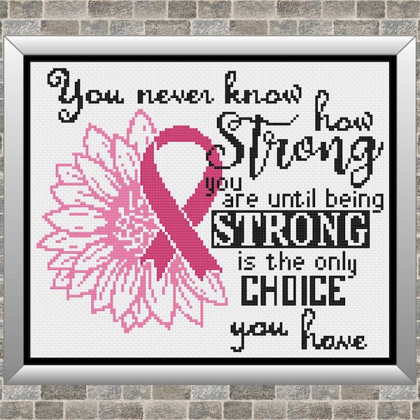 Breast Cancer Cross Stitch Pattern - Etsy