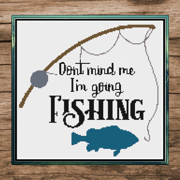 Fishing Cross Stitch - Etsy